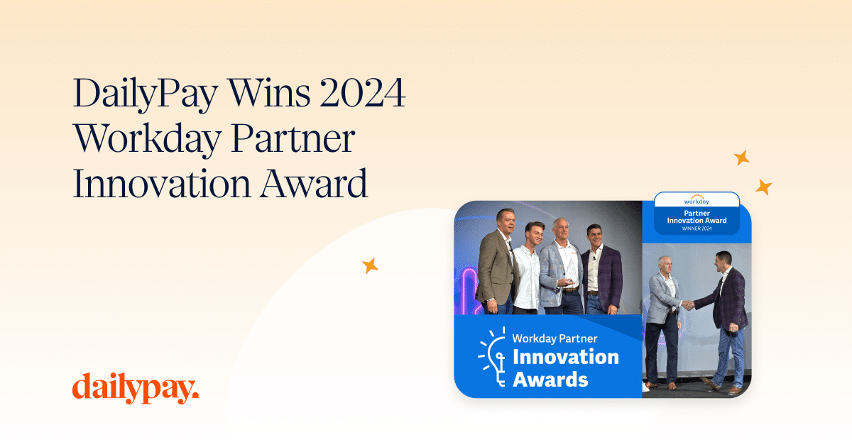 DailyPay Wins 2024 Workday Partner Innovation Award - DailyPay - DailyPay